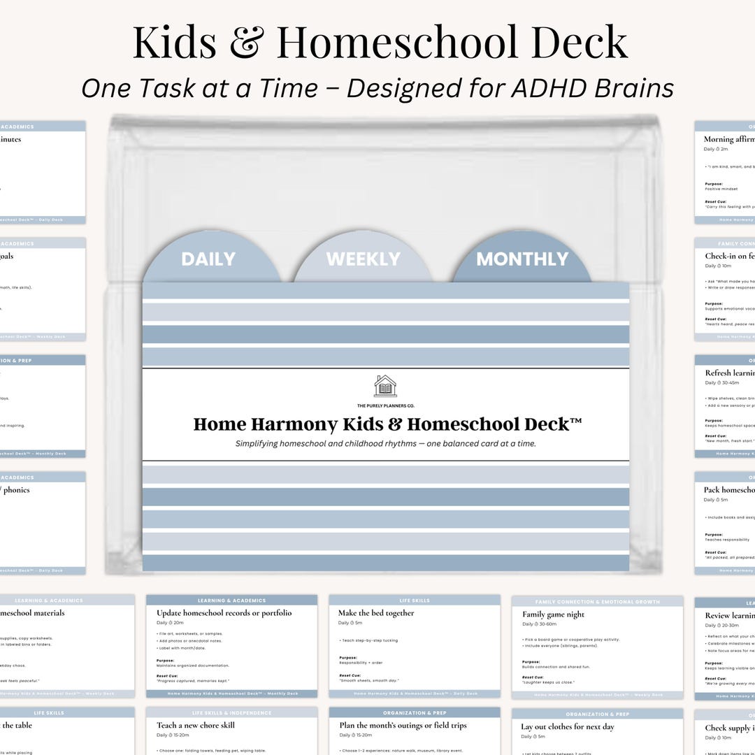 Daily Routine Cards for Kids Visual Schedule Deck ADHD Parenting Tool ...