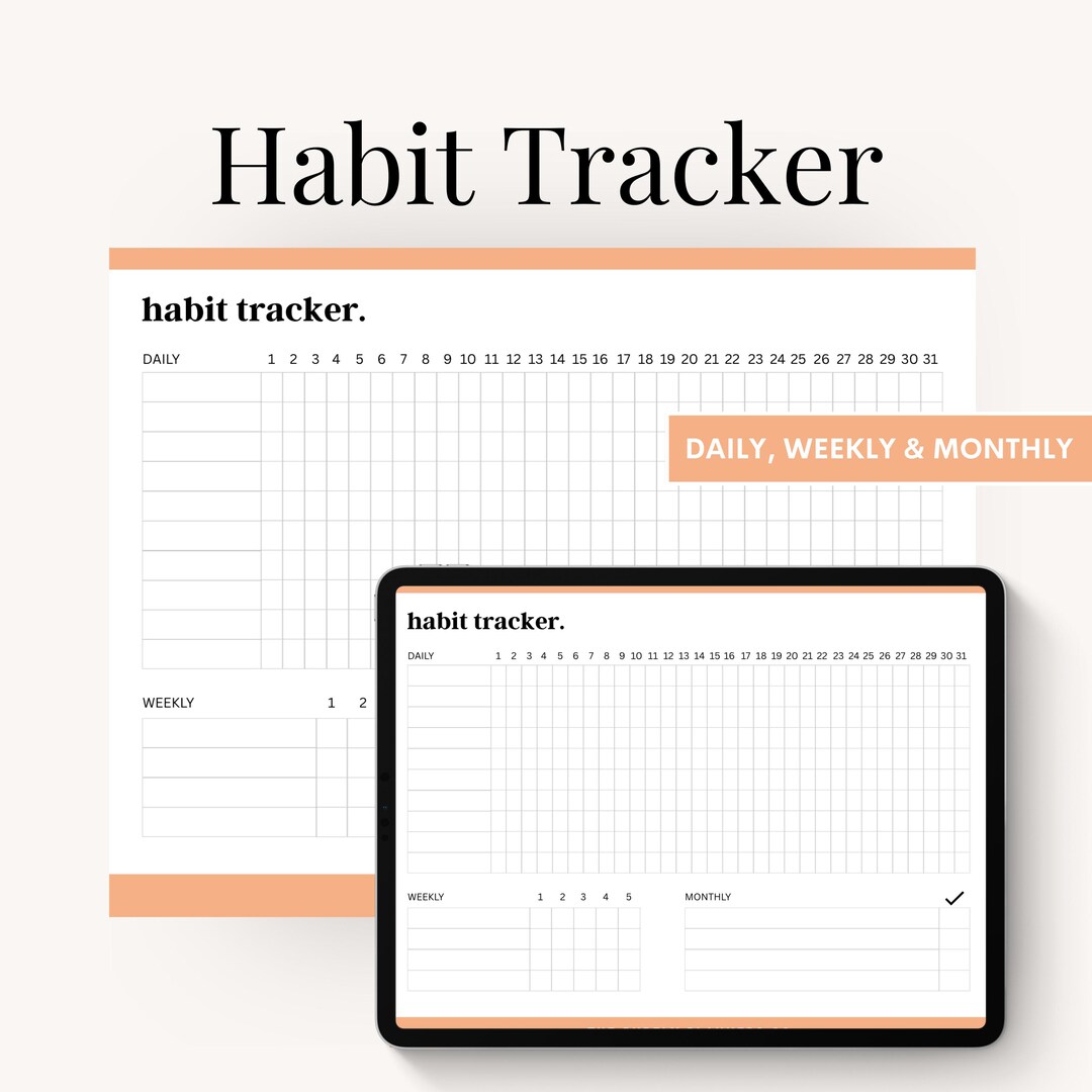 Printable Habit Tracker for Moms With ADHD One Page Routine Checklist ...