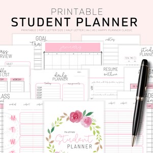 Student Planner Printable, Academic Planner Printable, College Student ...