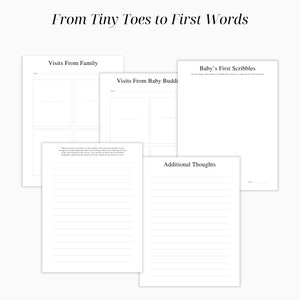 Baby Book, Printable Baby Book Pages, Baby Memory Book, Baby Book First ...