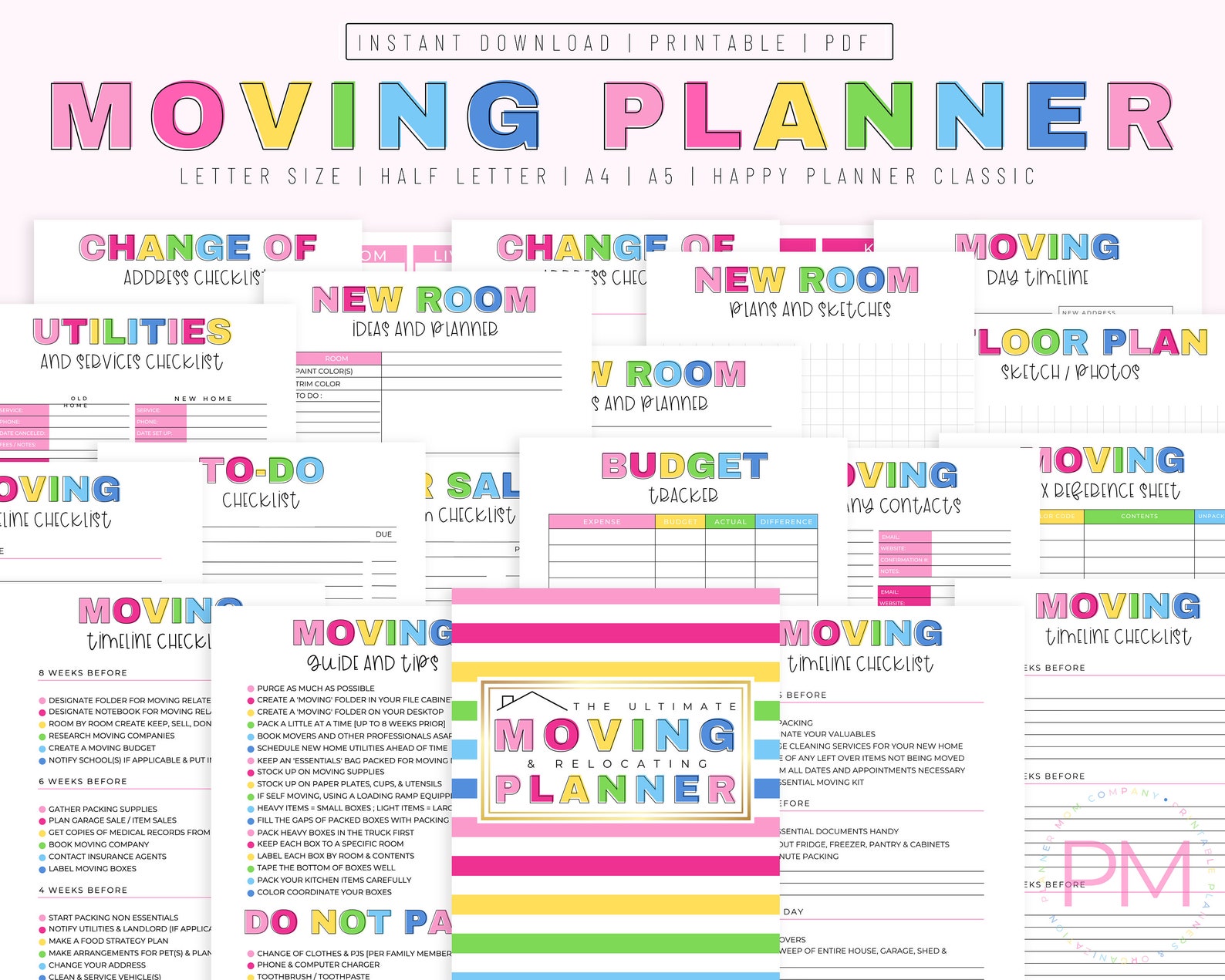 Printable Moving Planner Moving Checklist Moving Binder - Etsy