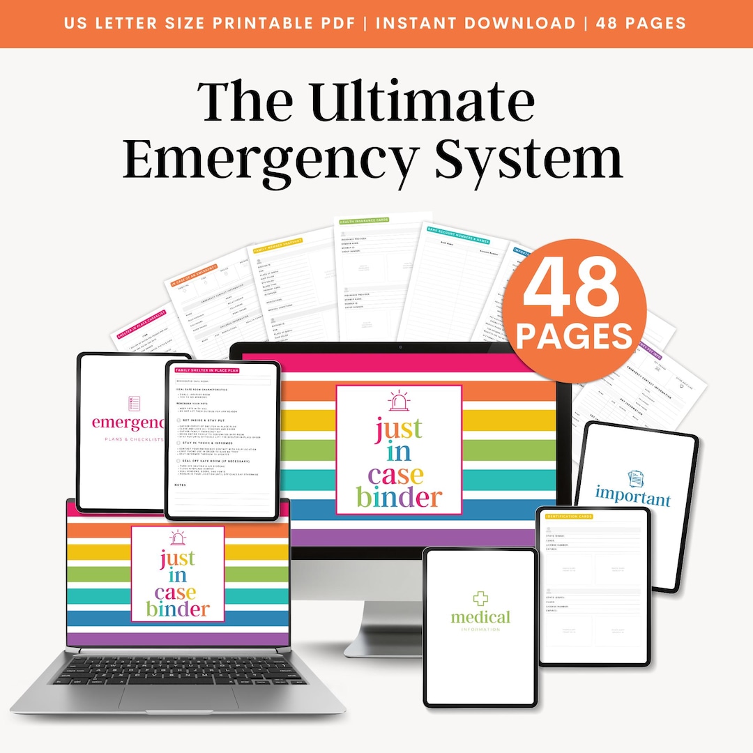 Just in Case Binder Printable, Just in Case Emergency Binder, the ...