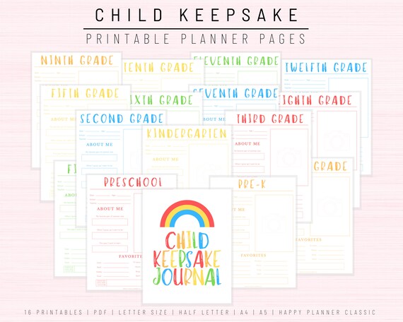 Kids Keepsake Journal Printable Birthday Interview Questions | Etsy