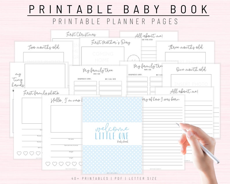 Baby Book Printable Baby Book Pages Baby Memory Book Baby | Etsy