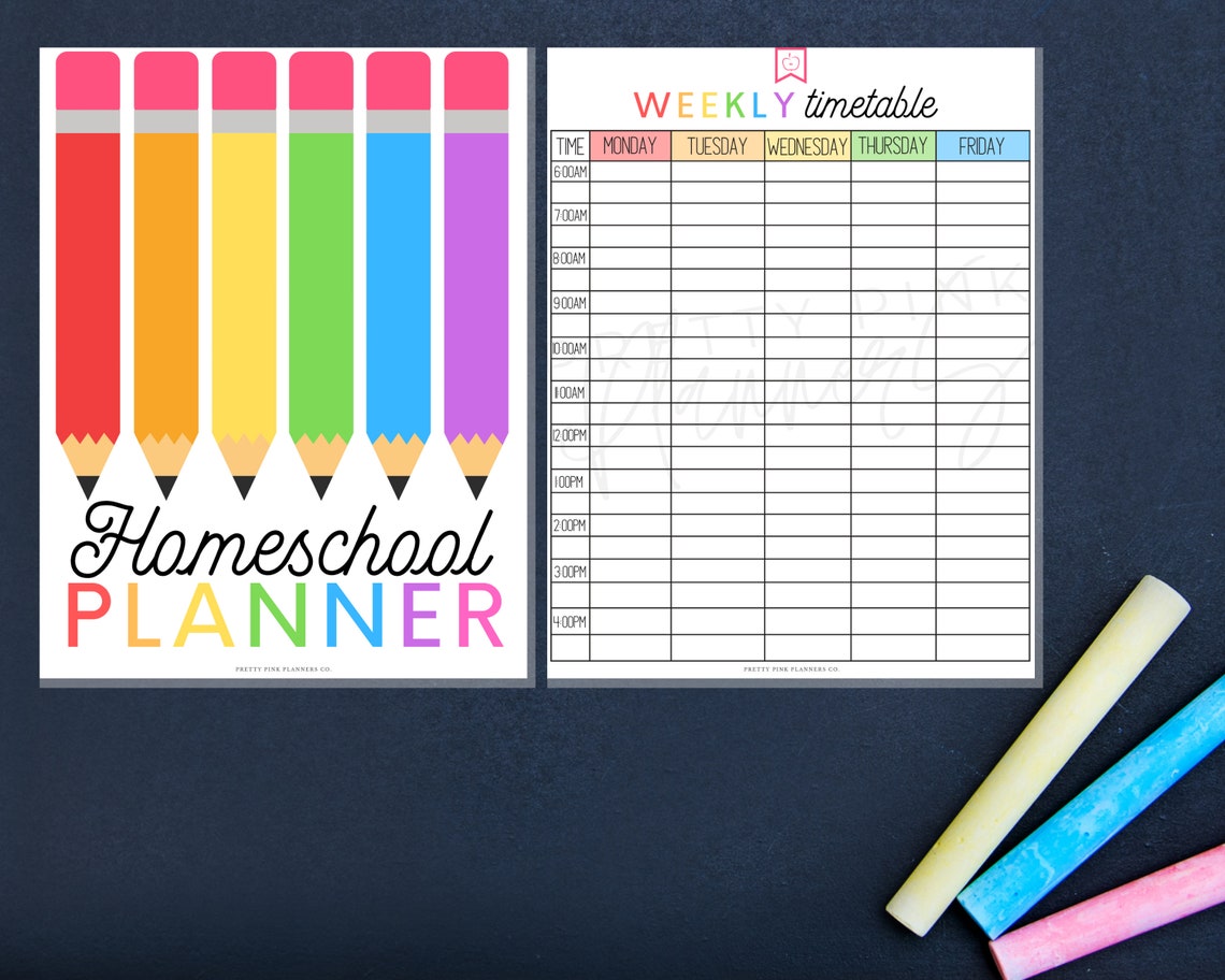 Homeschool Planner Homeschool Printable Homeschool Schedule - Etsy
