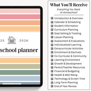Digital Homeschool Planner Multiple Kids Homeschool Planner 2025-2026 ...