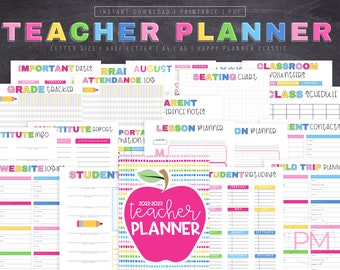 Teacher Planner 2022-2023 Lesson Planner Printable Academic | Etsy