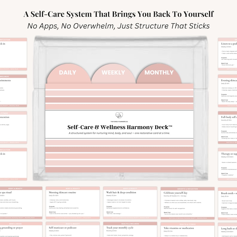 Digital Self‑care Card Deck for Busy Moms and ADHD Brains Build Daily ...