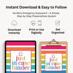 Just in Case Binder Printable, Just in Case Emergency Binder, the ...