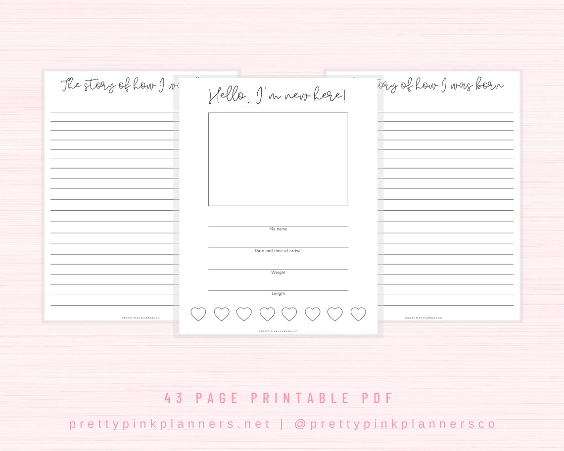 Baby Book Printable Baby Book Pages Baby Memory Book Baby - Etsy