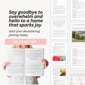 Declutter Worksheet Declutter Planner Insert Declutter Workbook ...