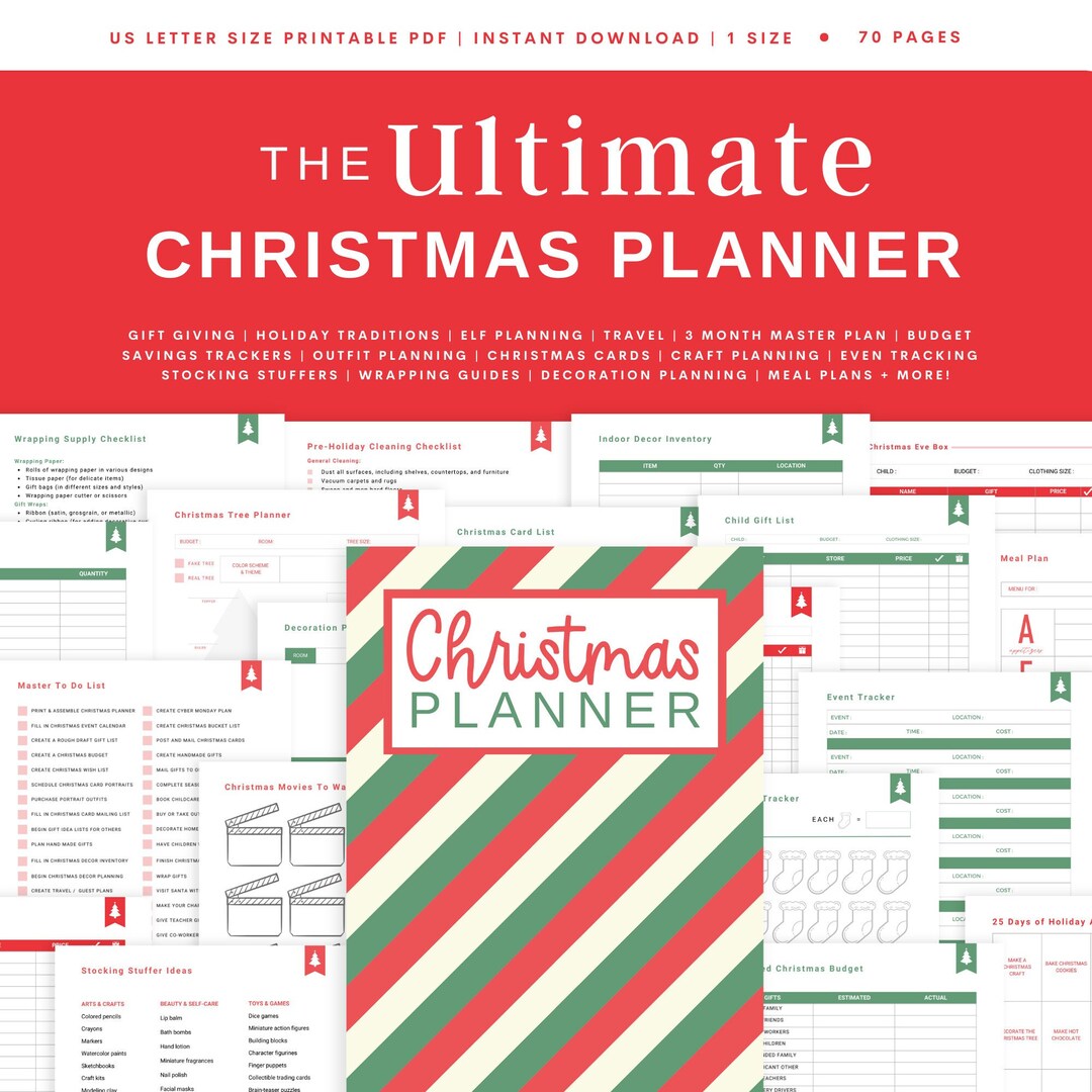 Ultimate Christmas Planner Printable, Christmas Gift Tracker, Christmas ...