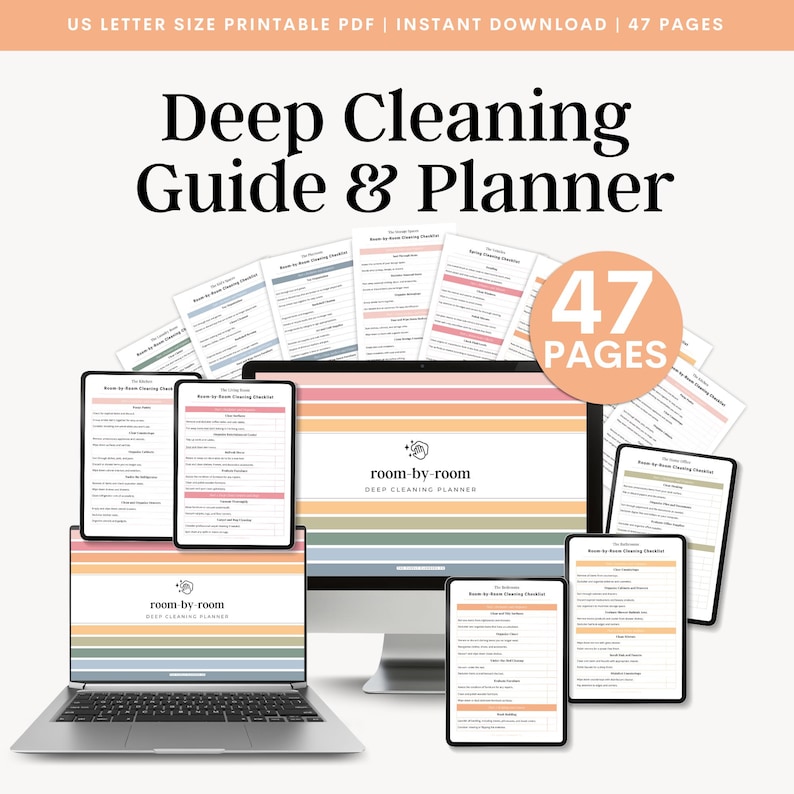 Deep Clean Room by Room Checklist Deep Clean Check List Deep Cleaning ...