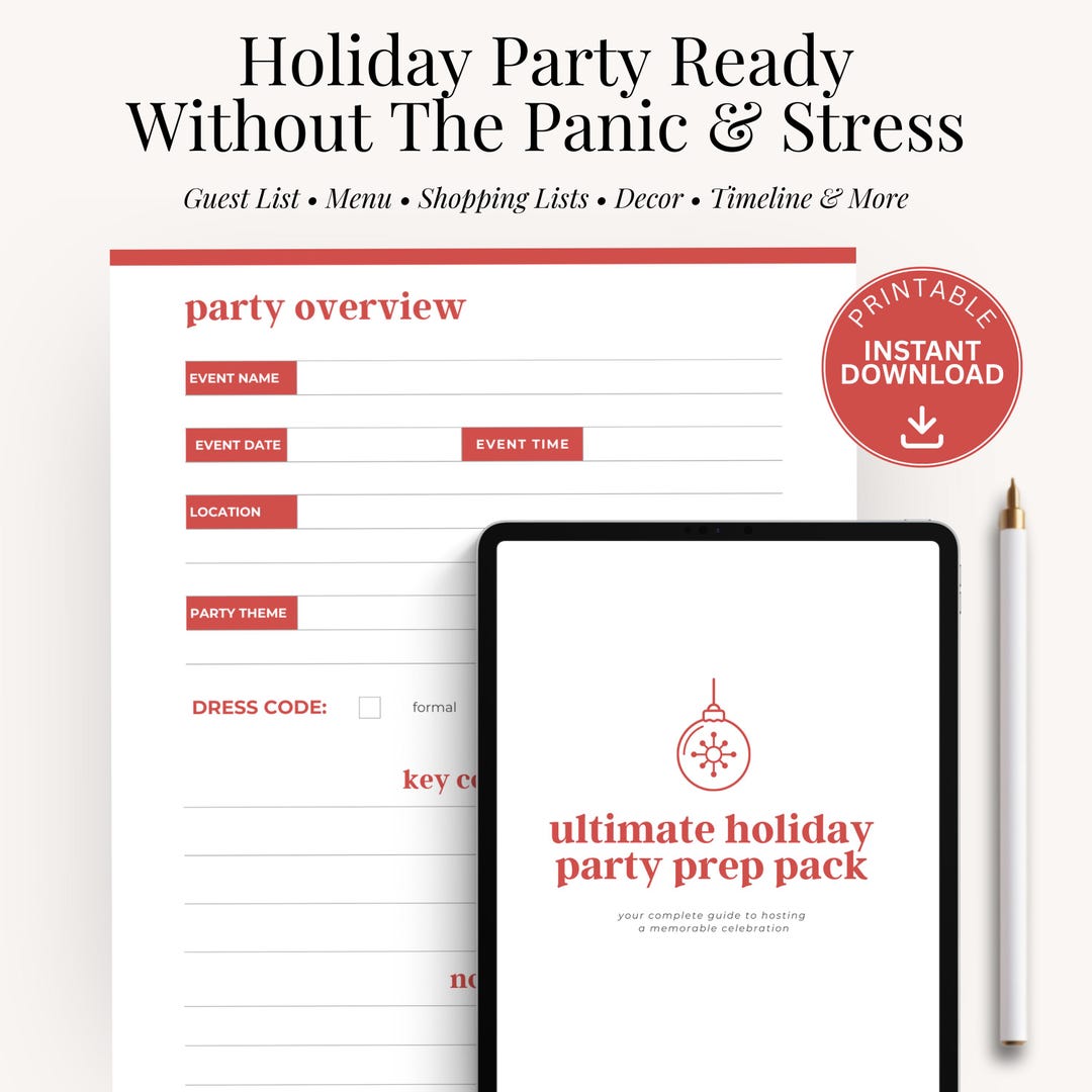 Printable Christmas Party Planner Binder for Christmas Party Planning ...