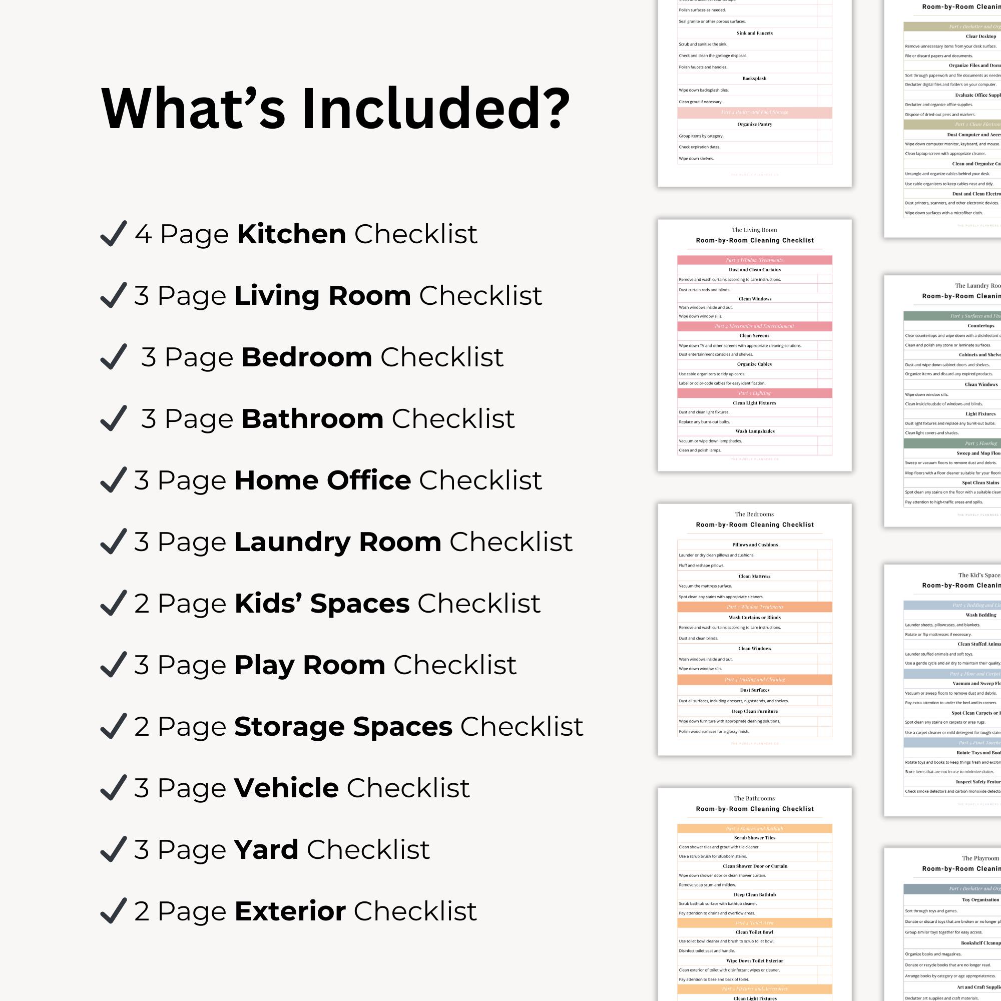 Deep Clean Room by Room Checklist Deep Clean Check List Deep Cleaning ...