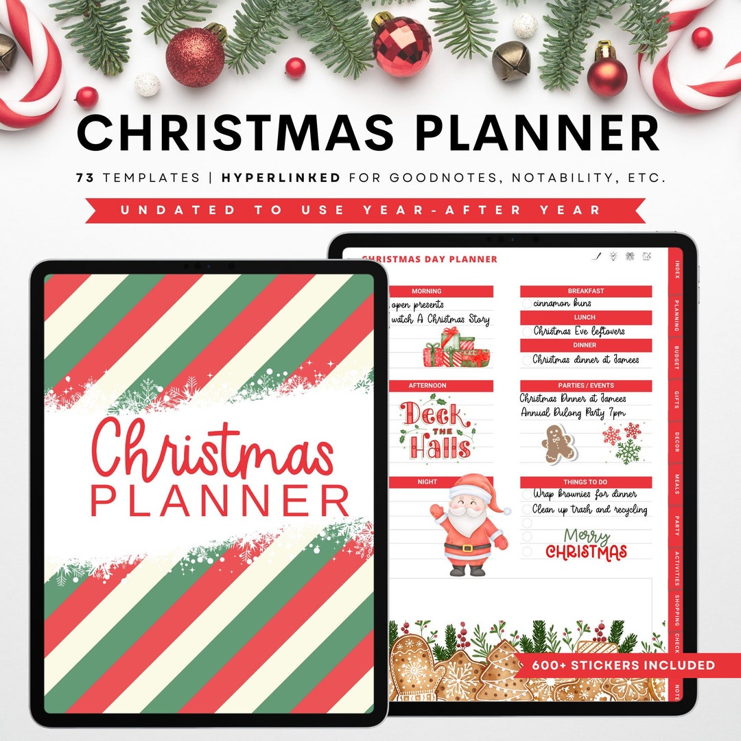 Goodnotes Christmas Planner, Digital Christmas Planner, Holiday Planner ...