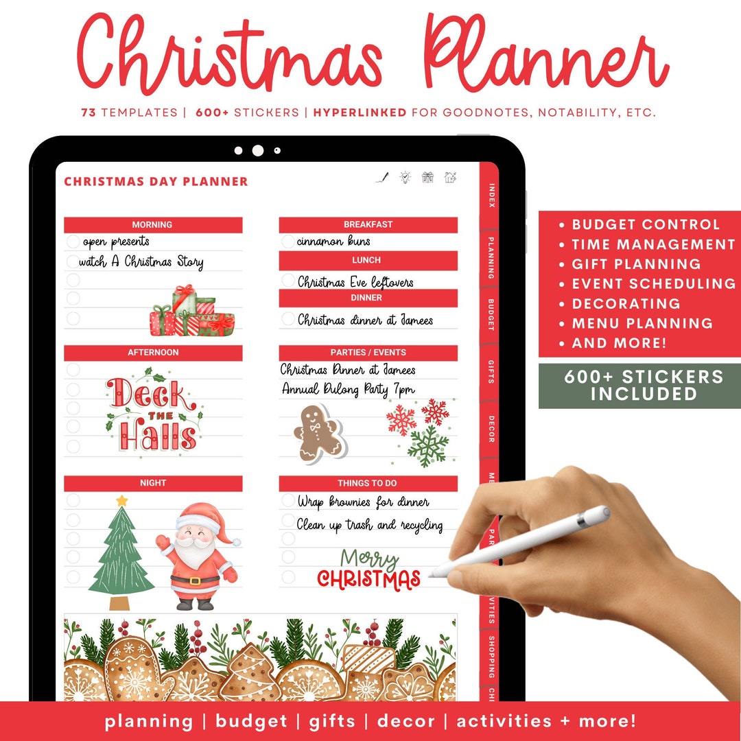 Goodnotes Christmas Planner, Digital Christmas Planner, Holiday Planner ...