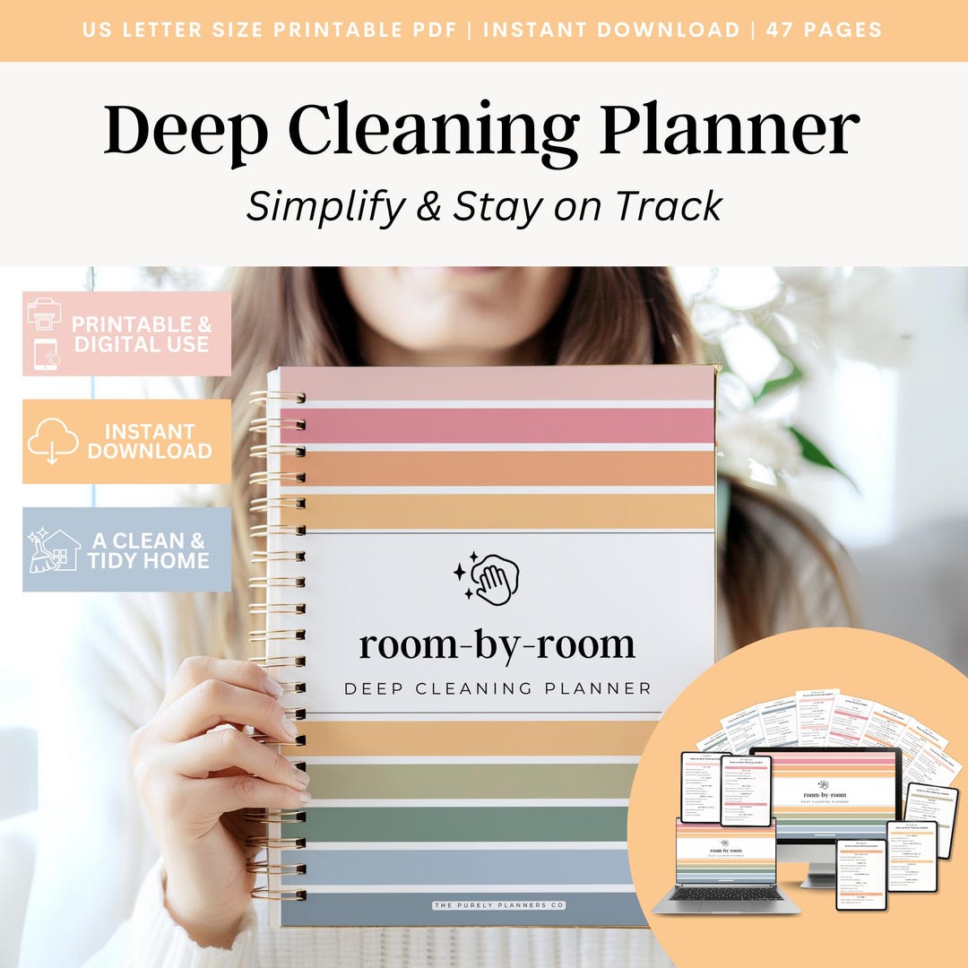 Deep Clean Room by Room Checklist Deep Clean Check List Deep Cleaning ...