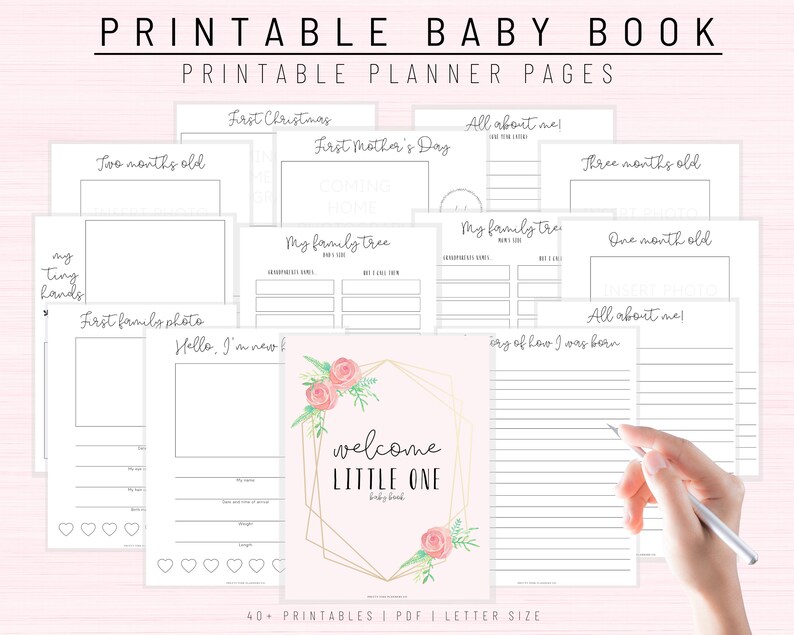 Baby Book Printable Baby Book Pages Baby Memory Book Baby | Etsy