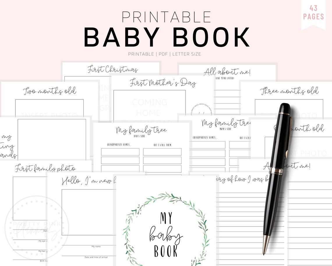 Baby Book Printable Baby Book Pages Baby Memory Book Baby - Etsy