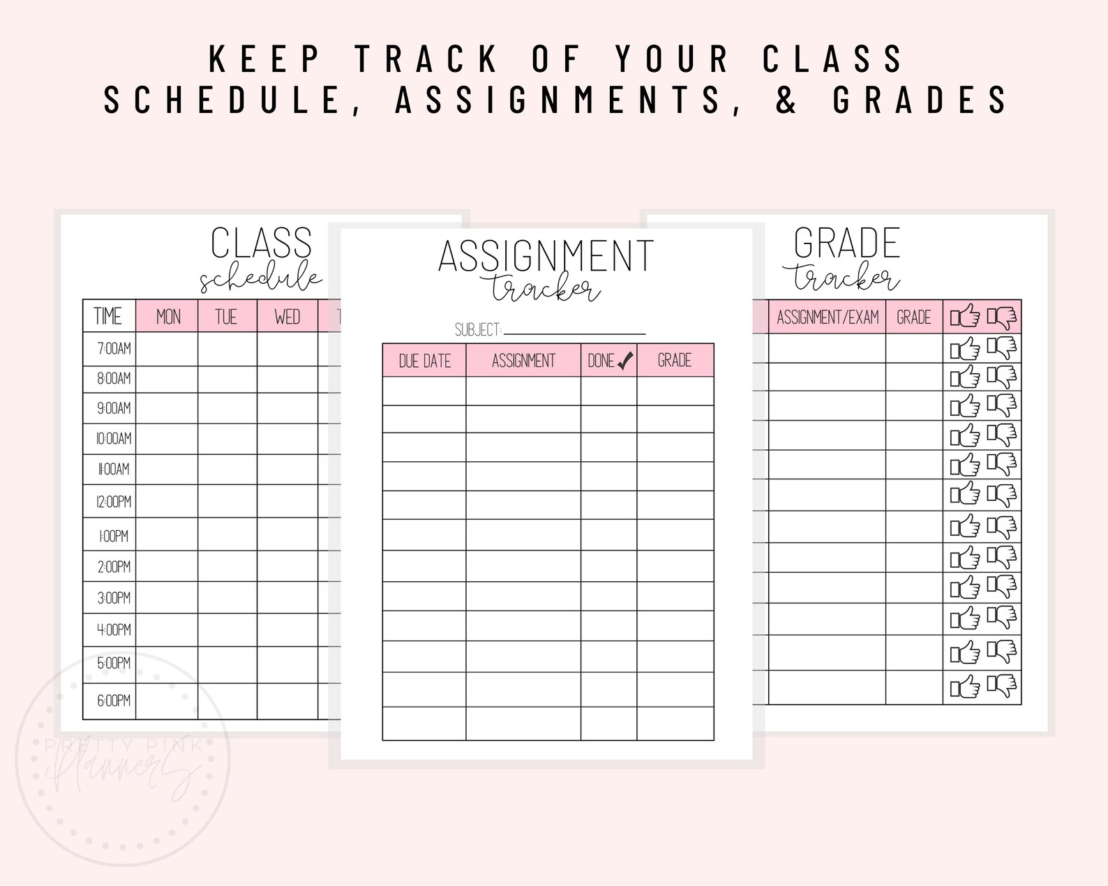 Student Planner Printable Academic Planner Printable College - Etsy