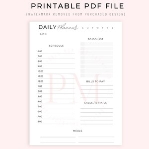 Printable Daily Checklist, My Daily Routine to Do List, Daily Routine ...