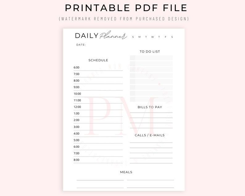 Printable Daily Checklist My Daily Routine to Do List Daily - Etsy