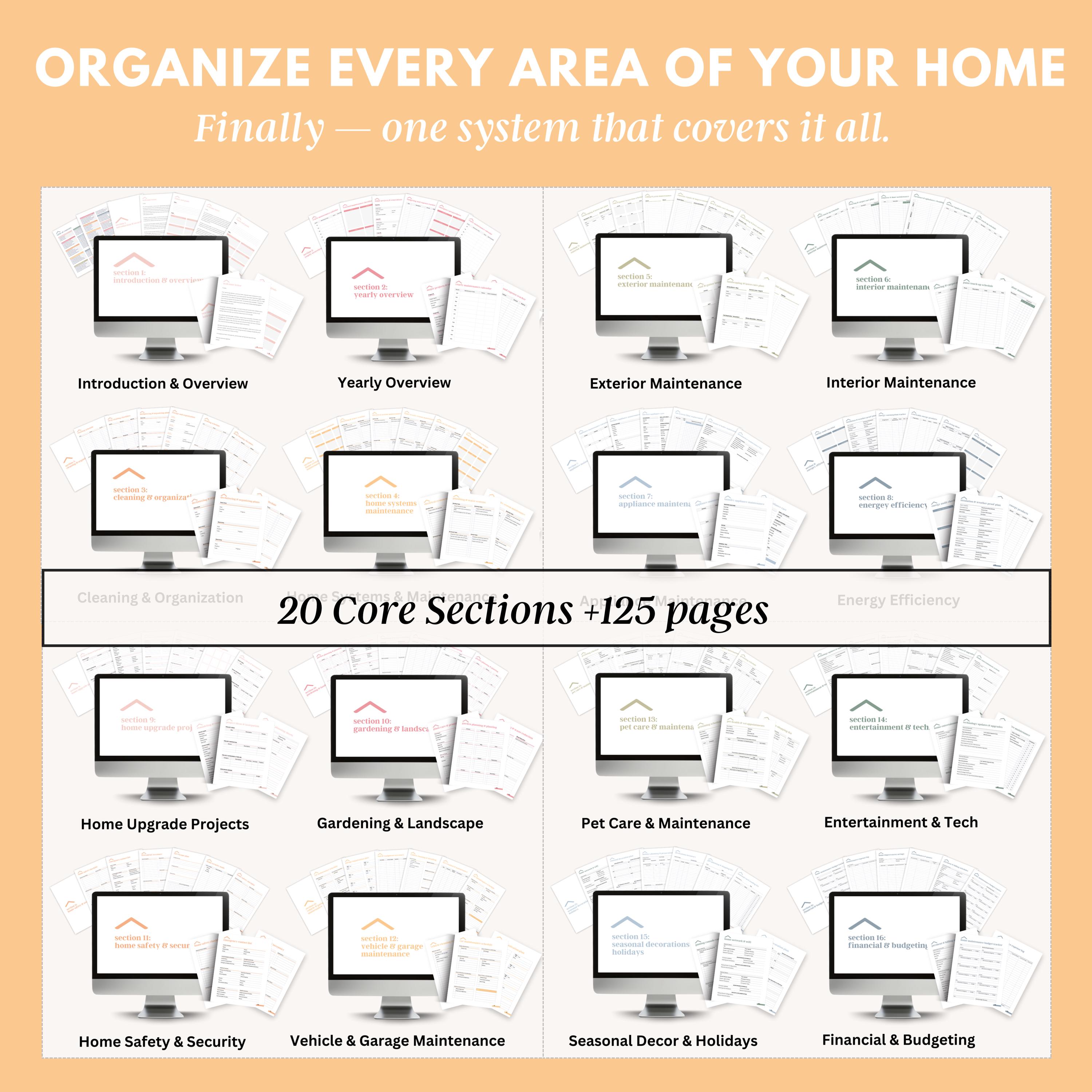 Home Management Binder Printable Life Planner Home Planner Digital ...