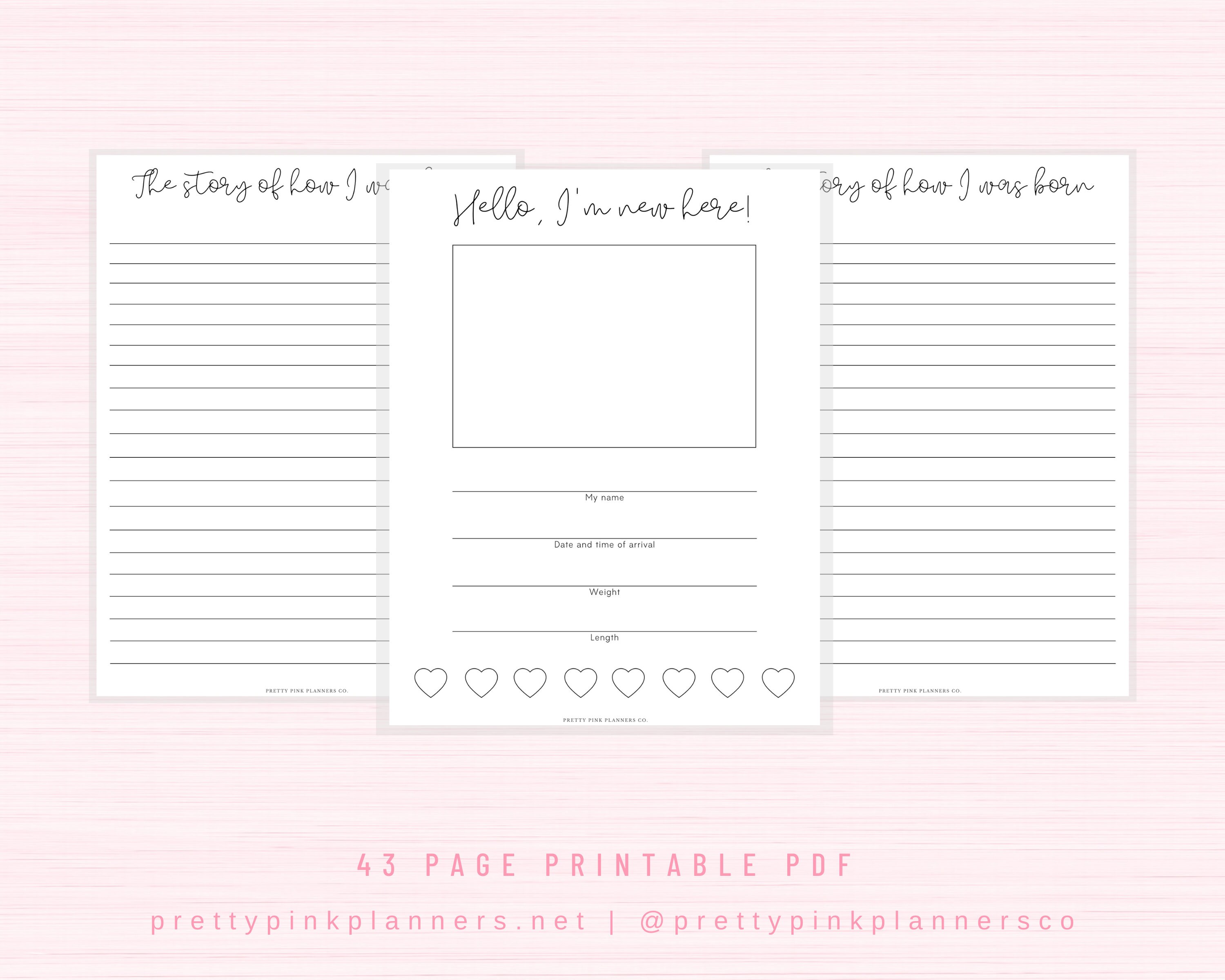 Baby Book Printable Baby Book Pages Baby Memory Book Baby | Etsy Canada