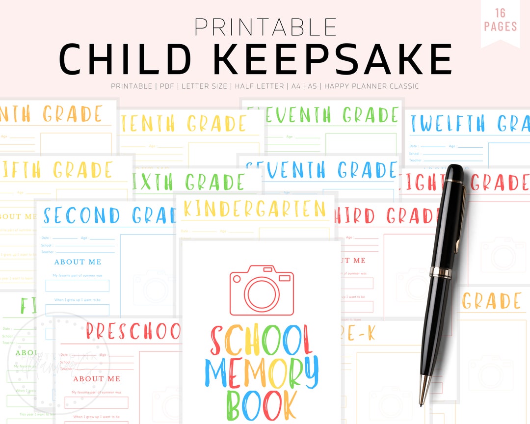 Kids Keepsake Journal, Printable Birthday Interview Questions for ...