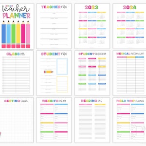 Teacher Planner Printable, School Planner, Academic Planner, Lesson ...