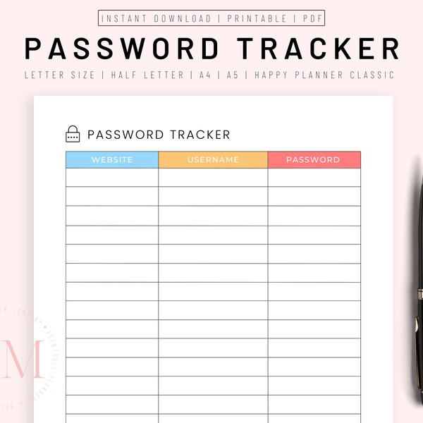 Refillable Password Book - Etsy