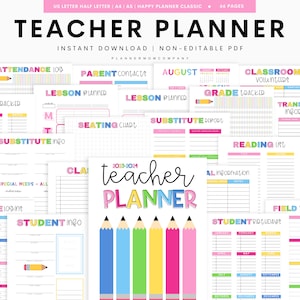 Teacher Planner Printable, School Planner, Academic Planner, Lesson ...