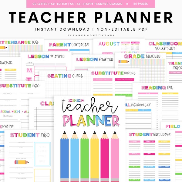 Teacher Planner - Etsy