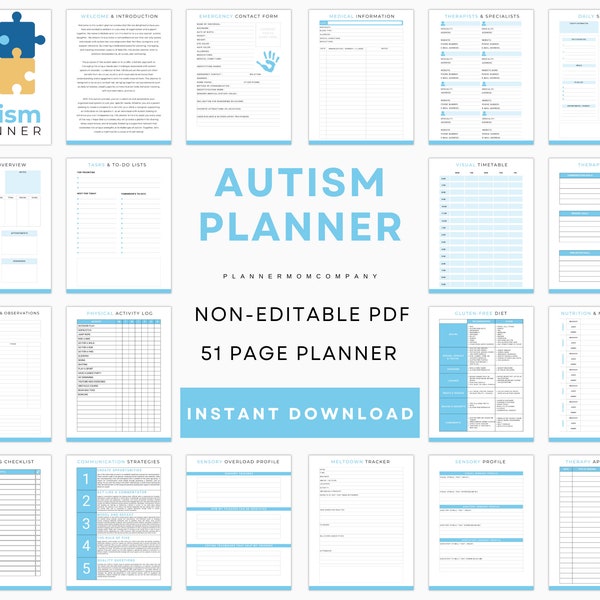 Autism Planner - Etsy