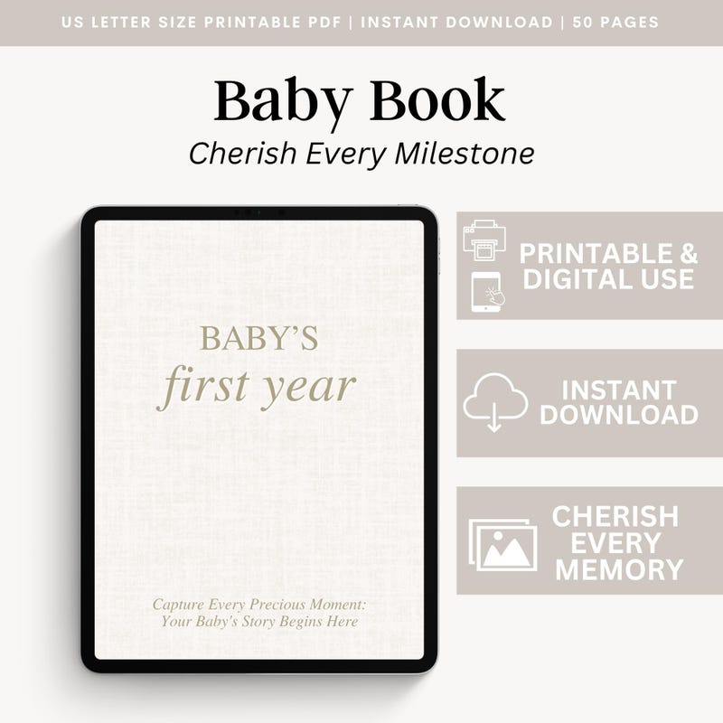Printable Baby Book - Etsy