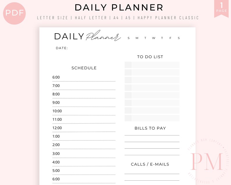Printable Daily Checklist My Daily Routine to Do List Daily - Etsy
