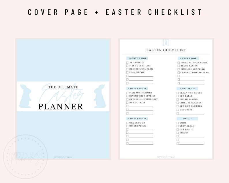 Easter Planner Spring Planner Easter Organizer Easter - Etsy