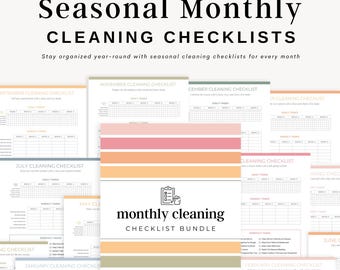 Super Simple Daily, Weekly, Monthly Cleaning Checklist - Etsy