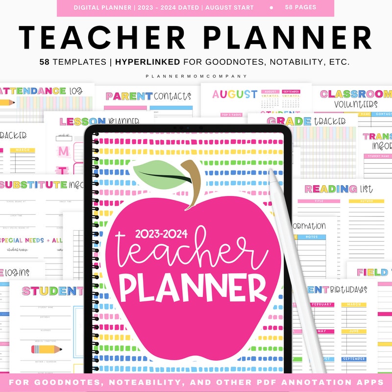 Teacher Planner' - Etsy