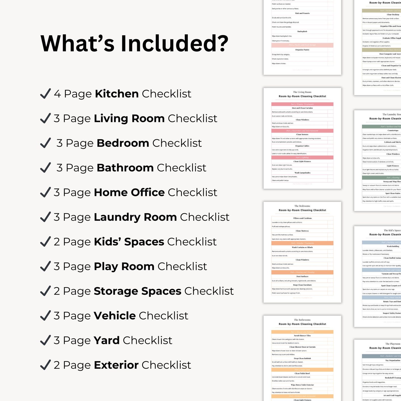 Deep Clean Room by Room Checklist Deep Clean Check List Deep Cleaning ...