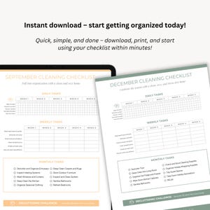 Monthly Cleaning Checklist by Month Weekly and Monthly Cleaning ...