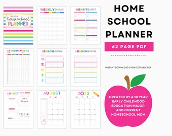 Homeschool Planner Lesson Plan Ultimate Undated Printable - Etsy