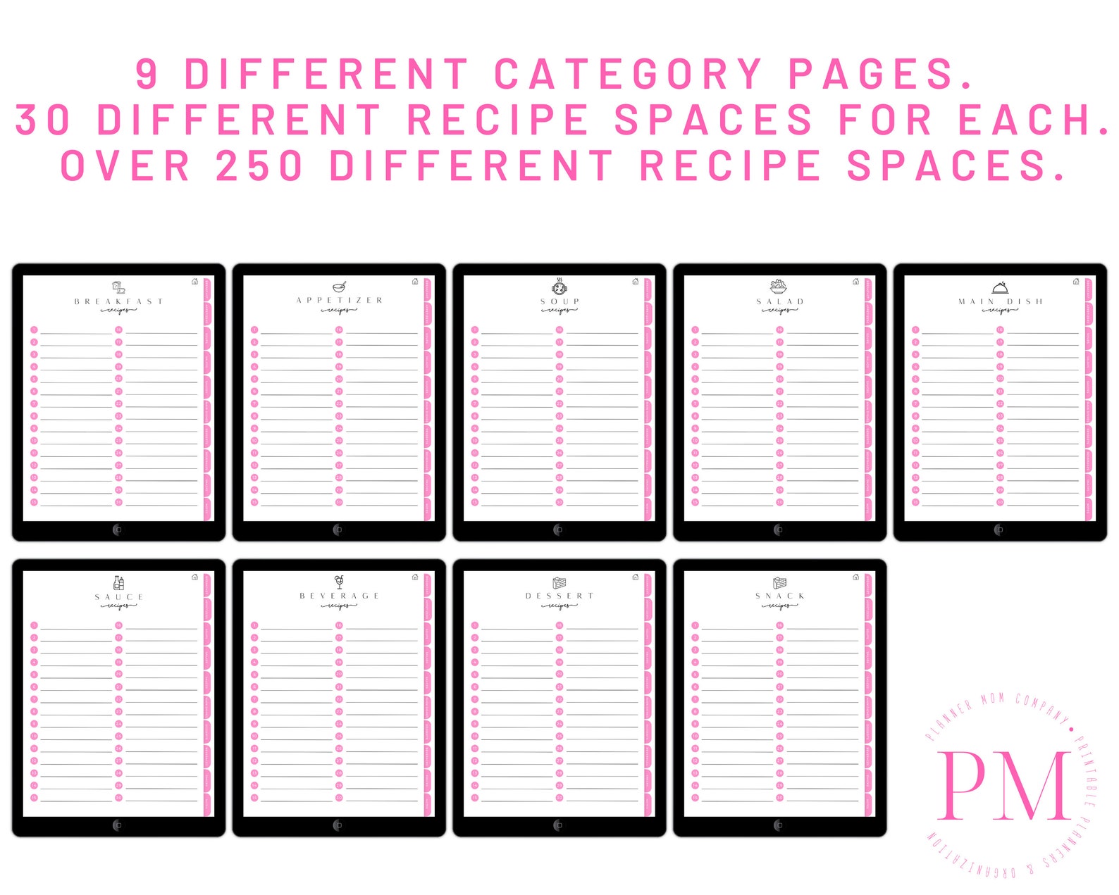 Digital Recipe Book for Goodnotes Hyperlinked Goodnotes - Etsy