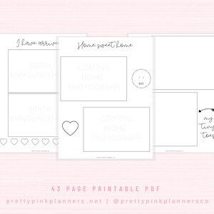 Baby Book, Printable Baby Book Pages, Baby Memory Book, Baby Book First ...