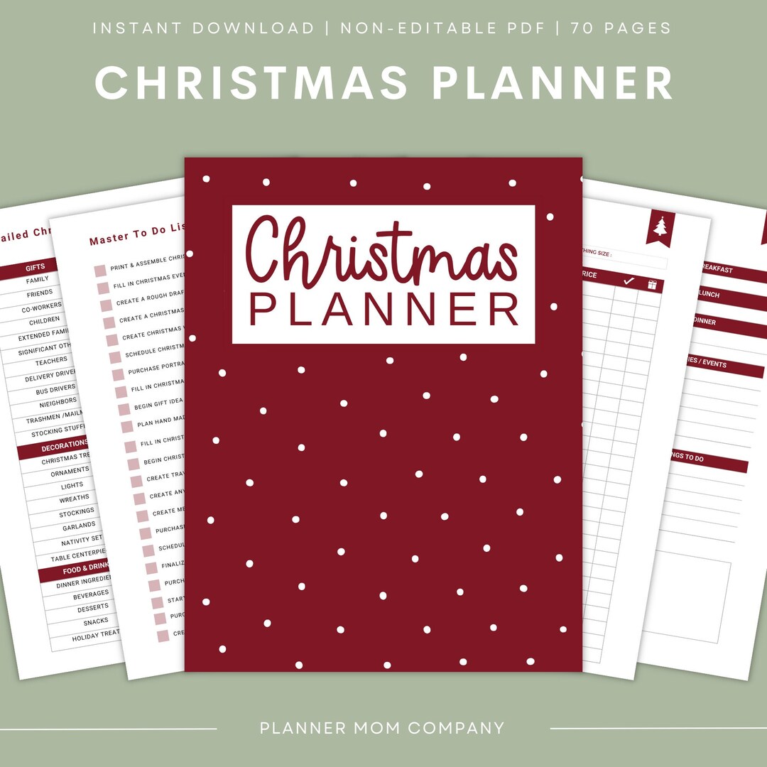 Ultimate Christmas Planner Printable, Christmas Gift Tracker, Christmas ...