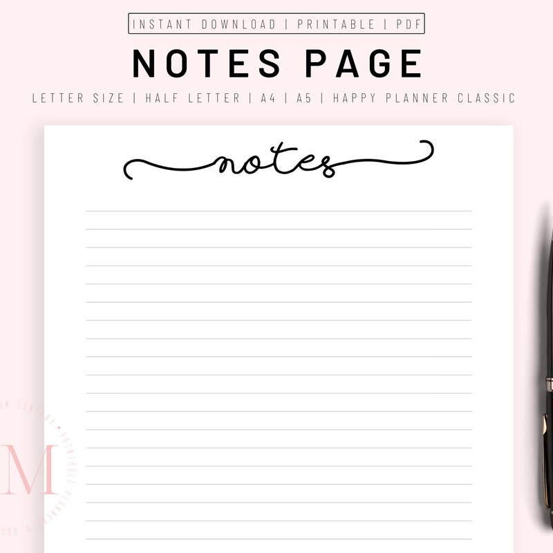 Printable Notes - Etsy