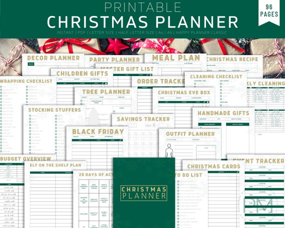 Christmas Planner Printable Holiday Planner Gift Budget - Etsy