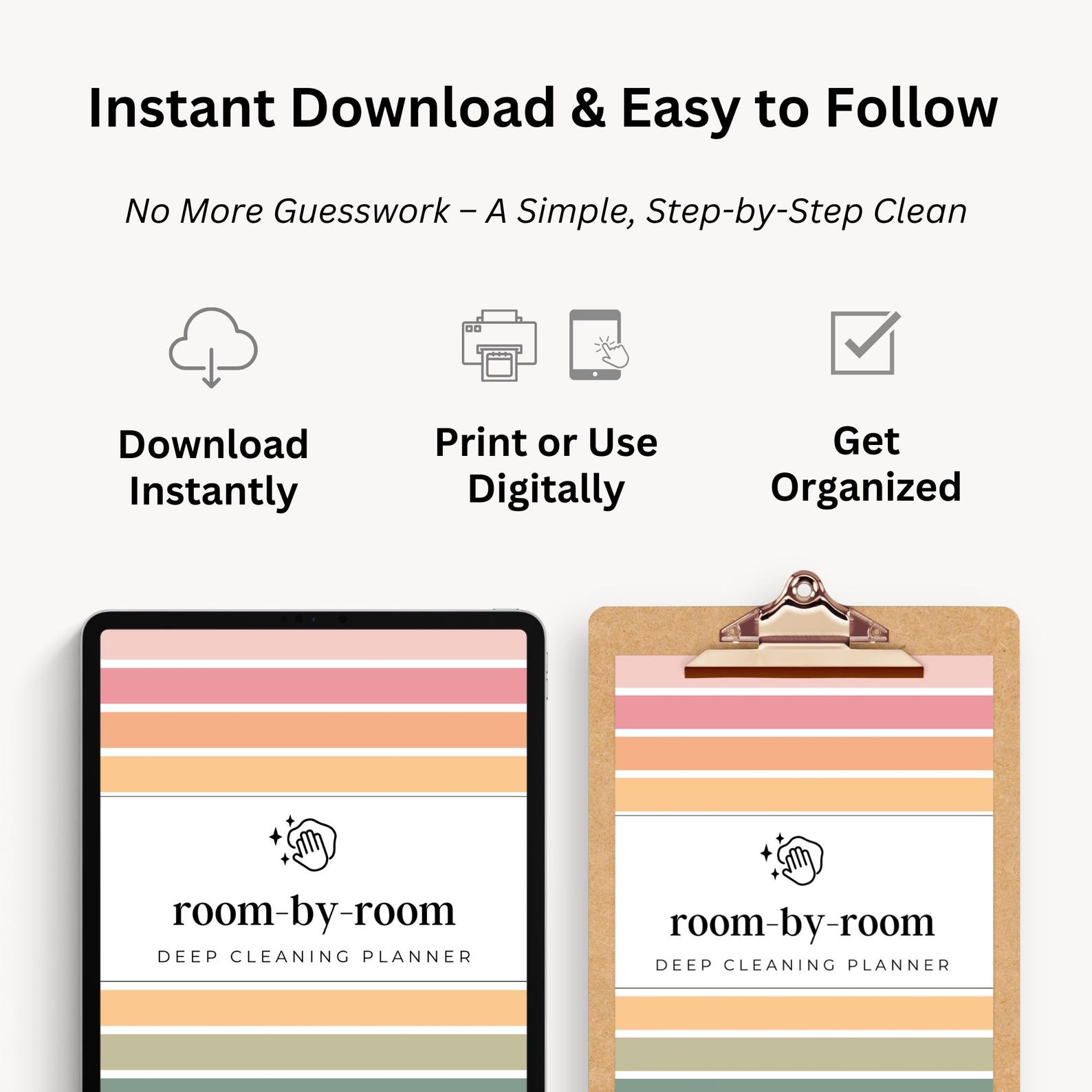 Deep Clean Room by Room Checklist Deep Clean Check List Deep Cleaning ...