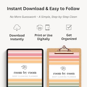 Deep Clean Room by Room Checklist Deep Clean Check List Deep Cleaning ...